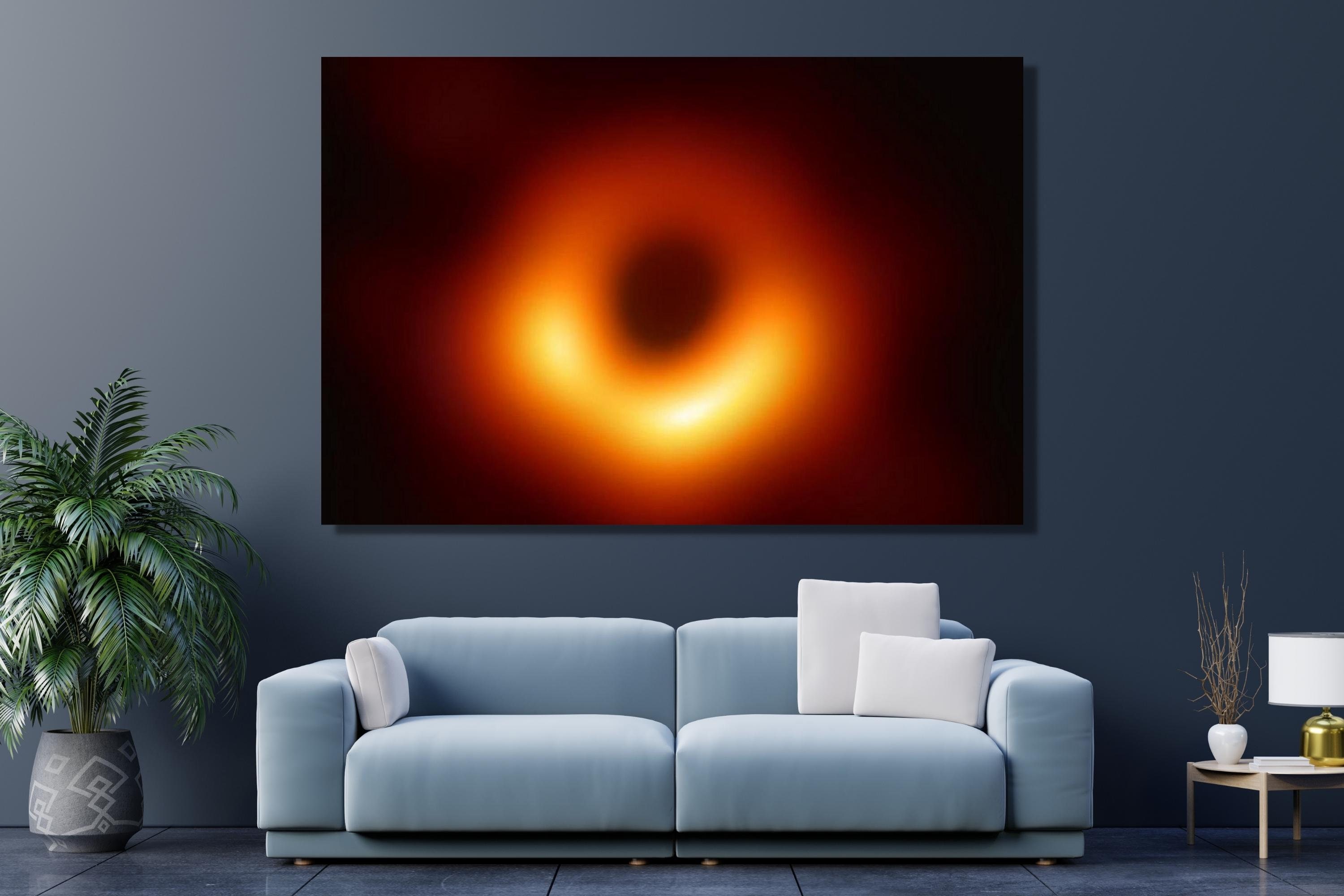 Black Hole Canvas Wall Art First Black Hole Photo Real Black Hole Photo ...