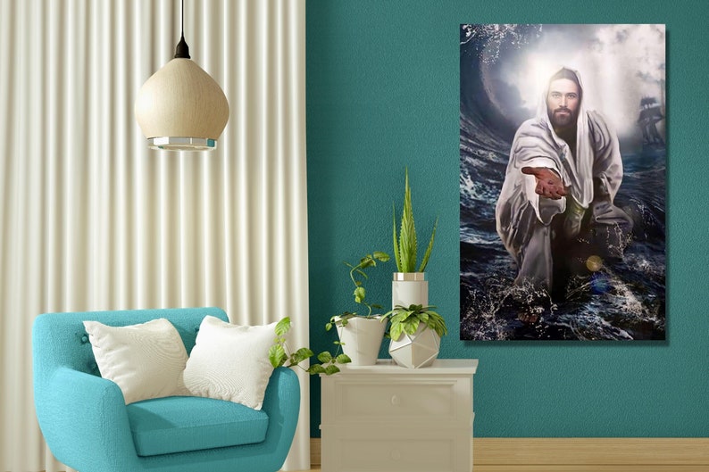 Jesus Give Me Hand, Jesus Reaching Hand Canvas, Come Follow Me ...