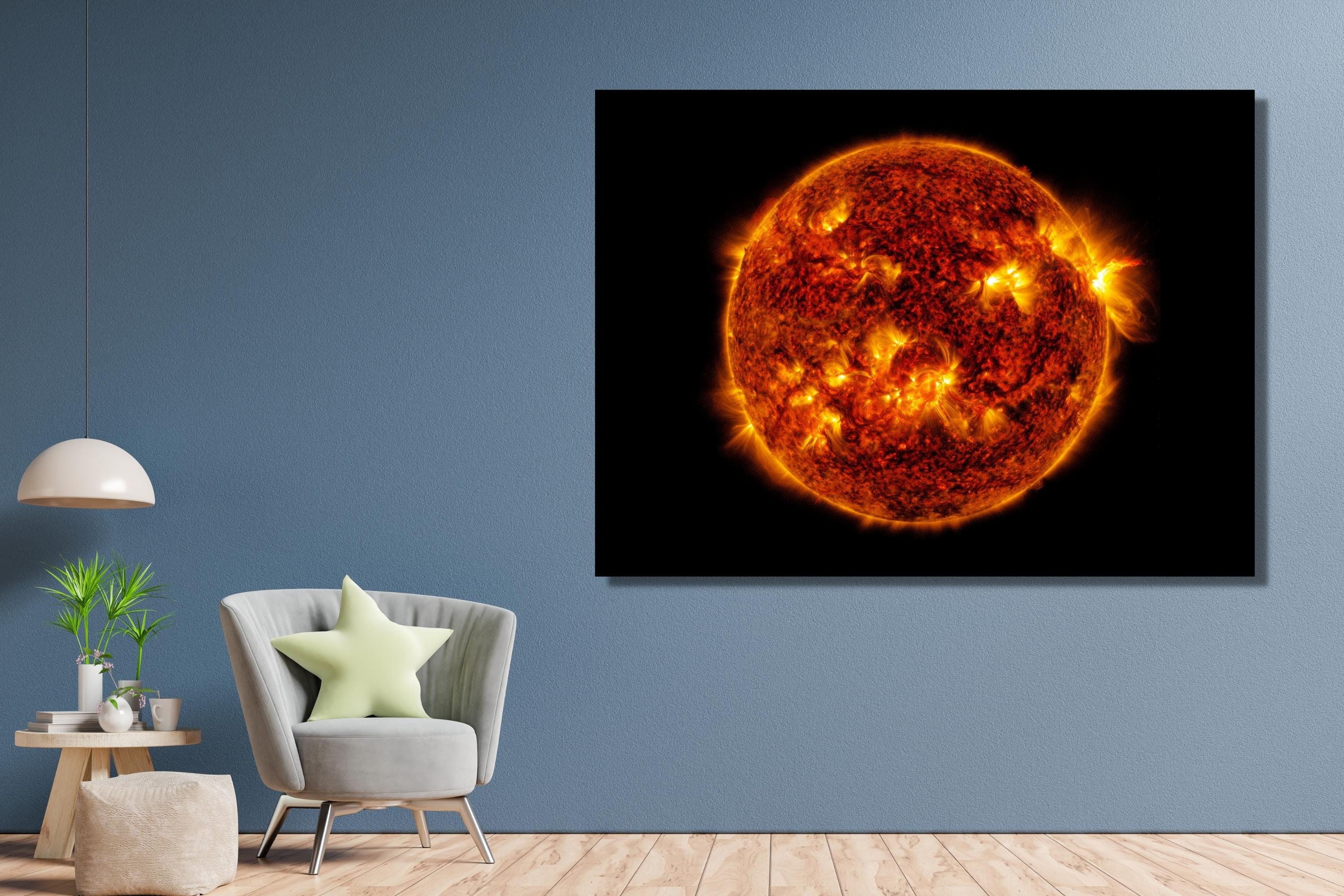 Sun Canvas Wall Art Sun Photo From Space Real Sun Photo Print Nasa ...