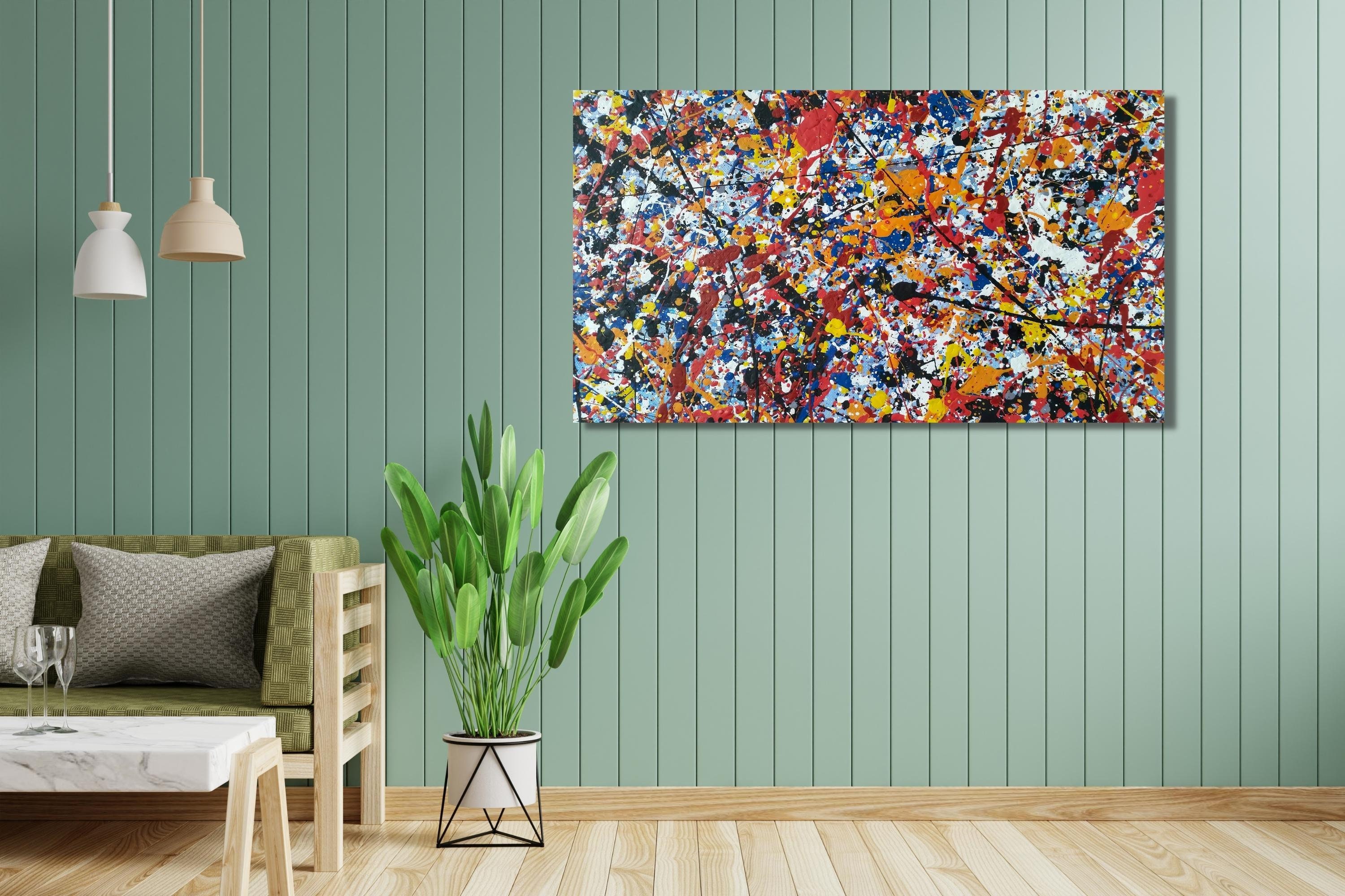 Jackson Pollock Print, Extra Large Canvas Wall Art Pollock Canvas Wall ...