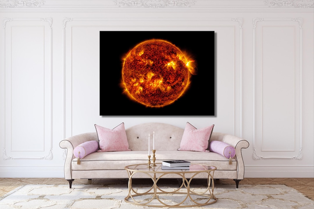 Sun Canvas Wall Art Sun Photo From Space Real Sun Photo Print Nasa ...