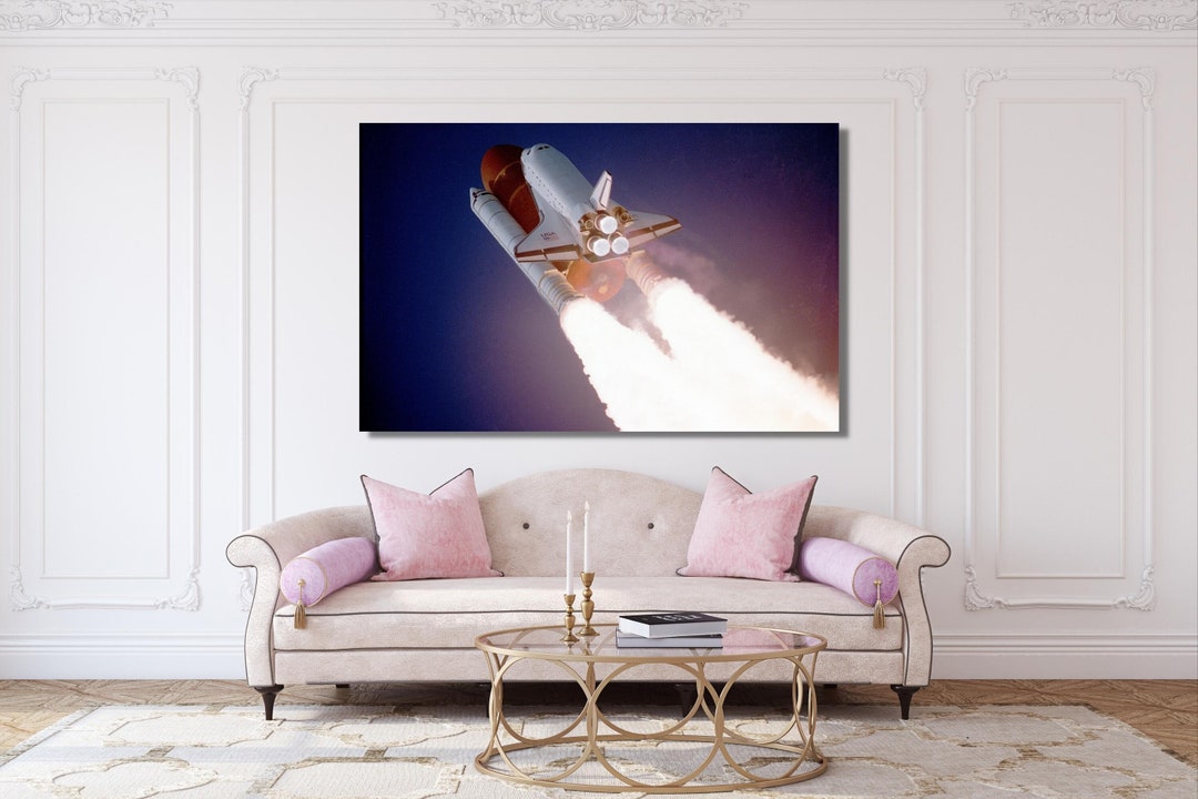 Space Ship Canvas Wall Art Spacecraft Wall Art Print Decor Nasa Modern ...