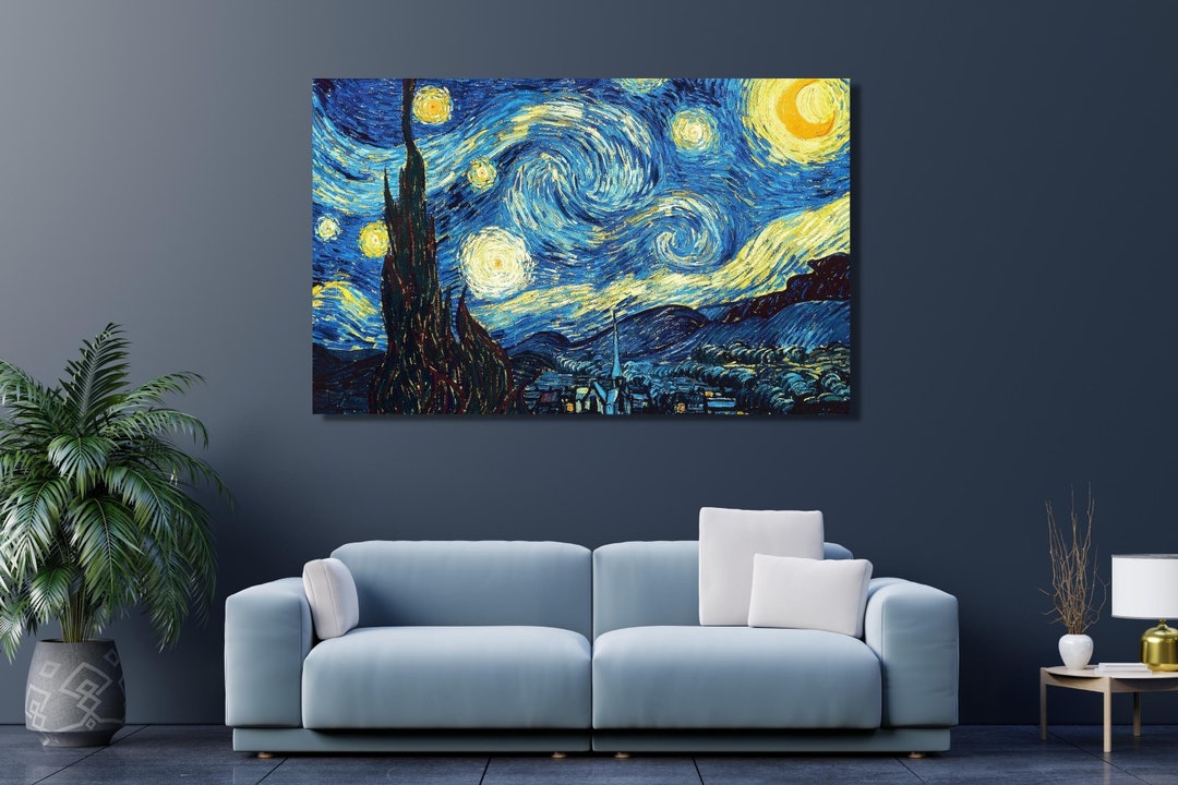 Vincent Van Gogh Starry Night Canvas Wall Art, Starry Night Canvas ...