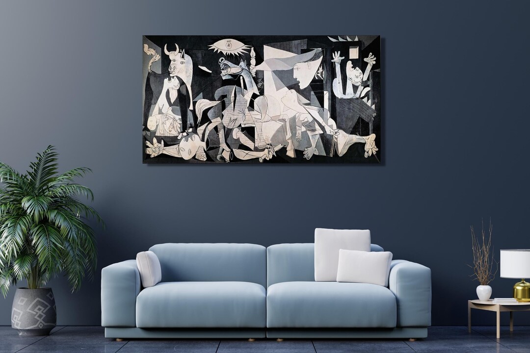 Guernica by Pablo Picasso Canvas Wall Art, Guernica Colored Painting ...