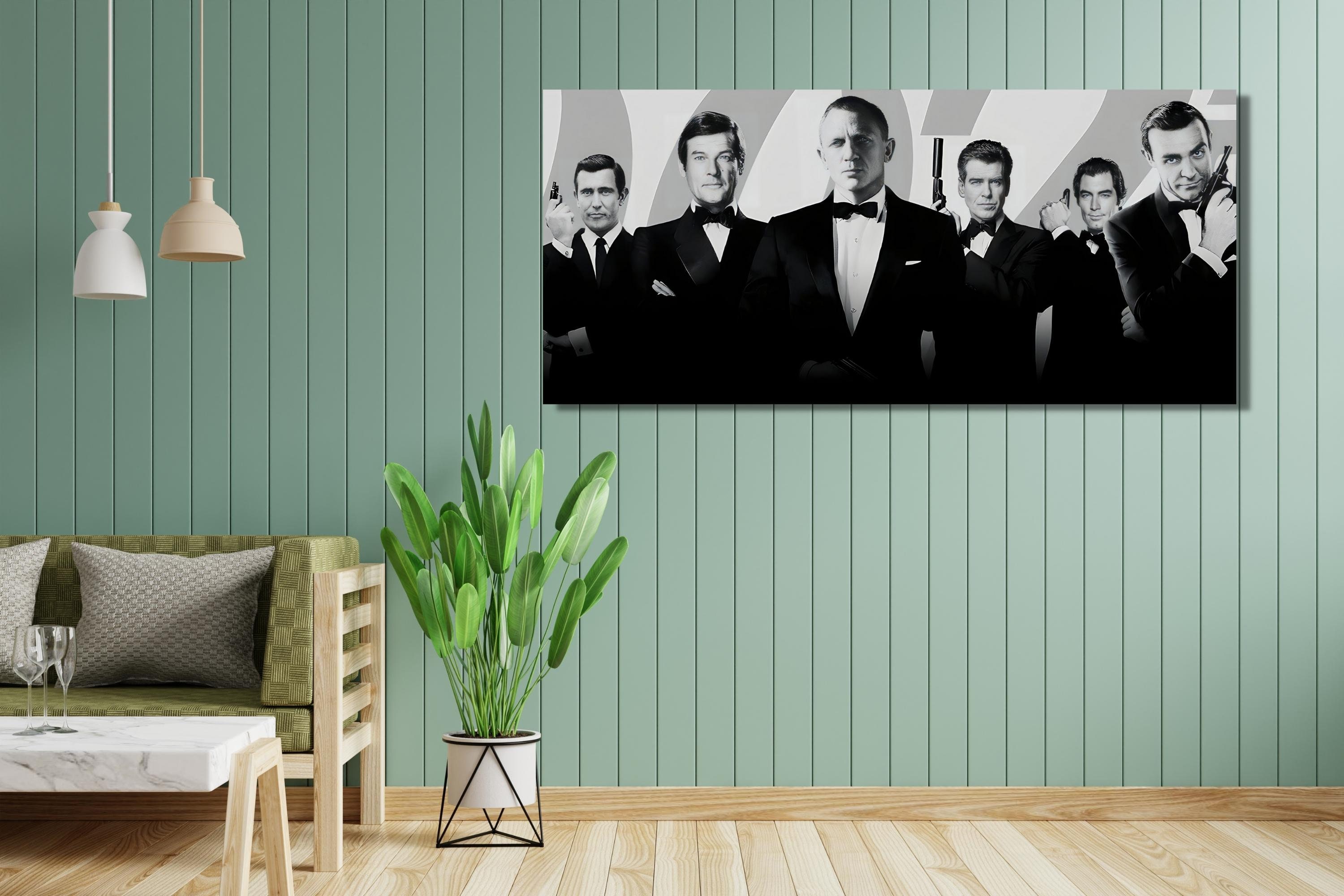 James Bonds Posters,james Bond Poker Game Canvas Wall Art,james Bond ...