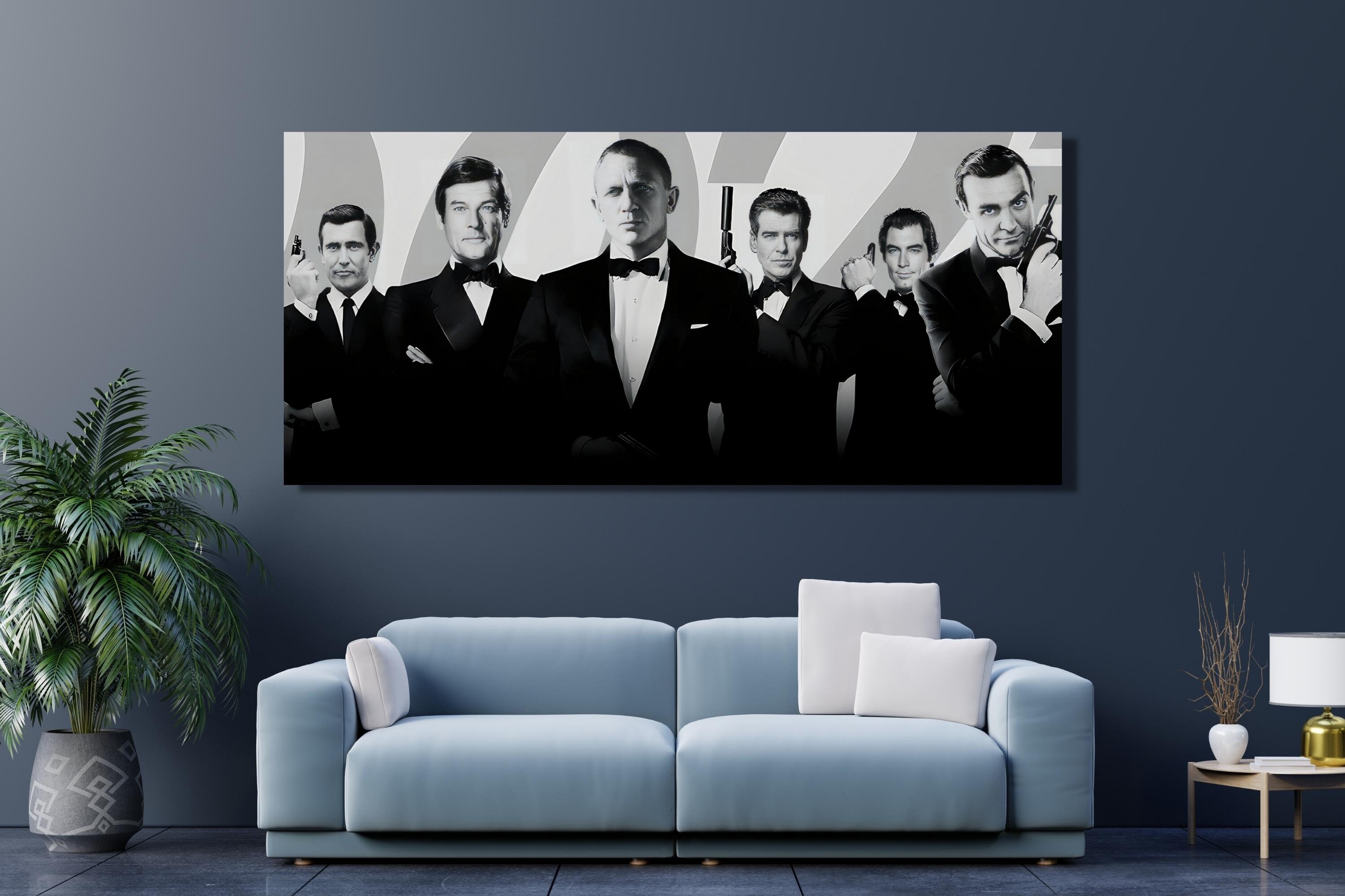 James Bonds Posters,james Bond Poker Game Canvas Wall Art,james Bond ...