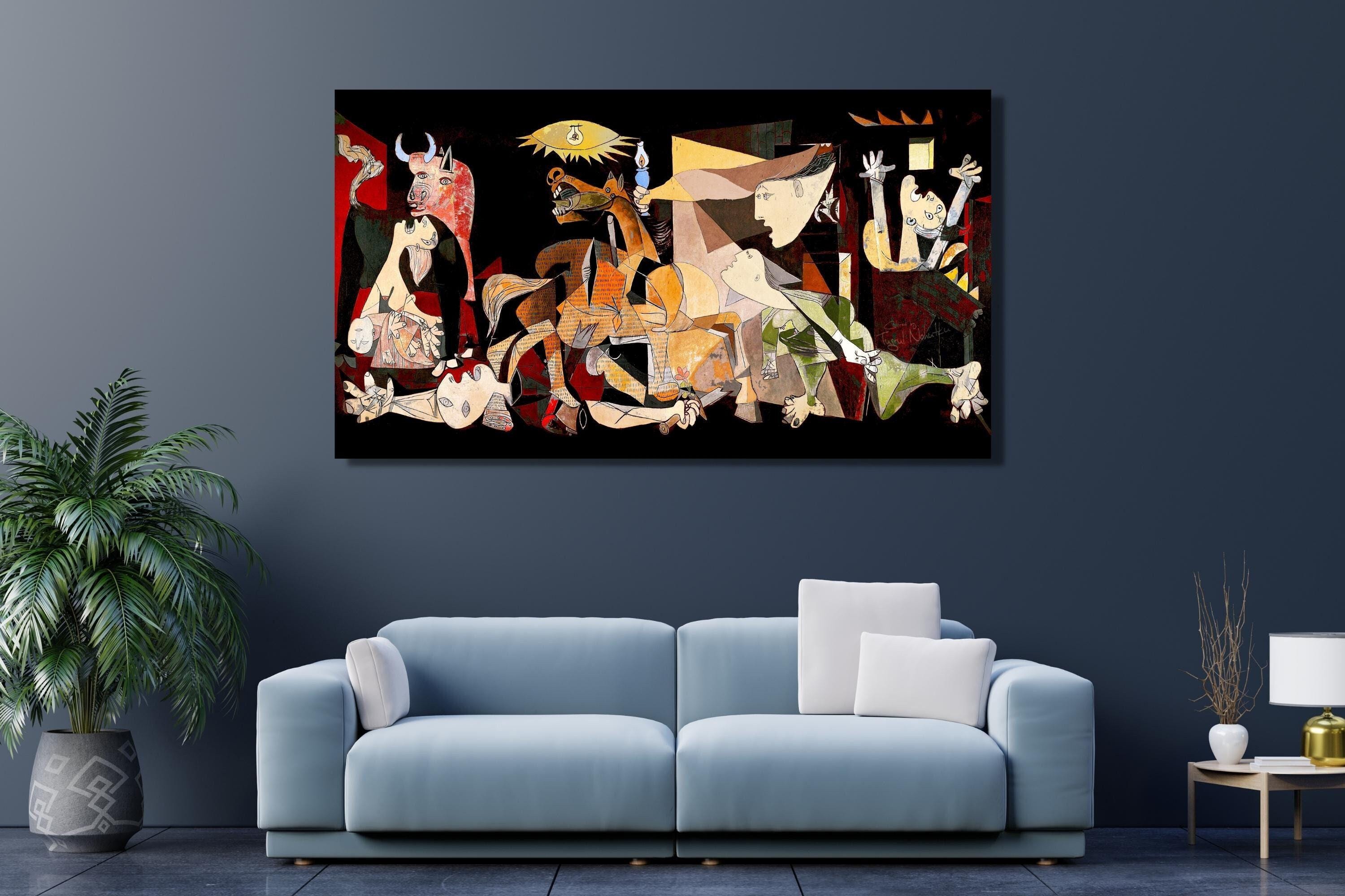Guernica by Pablo Picasso Canvas Wall Art, Guernica Colored Painting ...