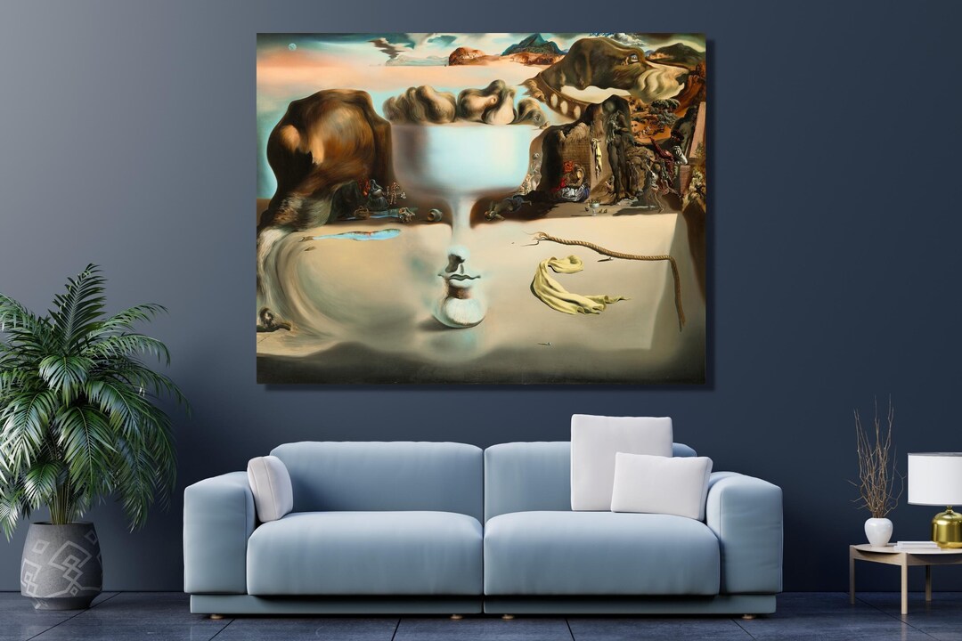 Salvador Dali Apparition of A Face and Fruit Dish on A Beach Poster ...