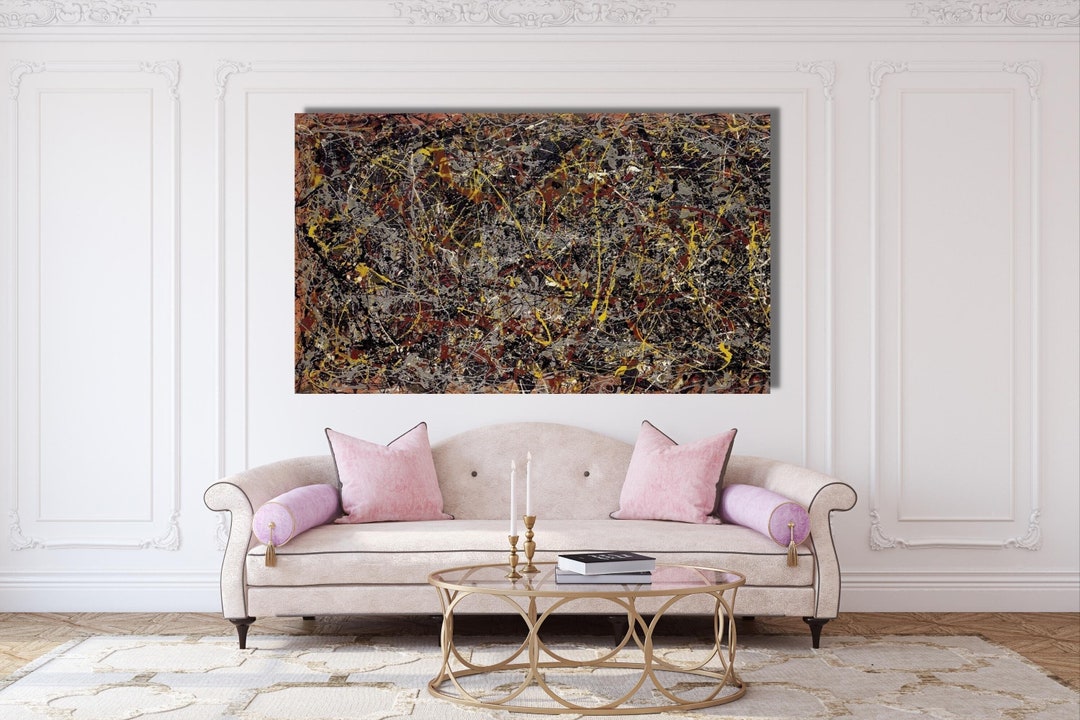 Jackson Pollock Print, Extra Large Canvas Wall Art Pollock Canvas Wall ...