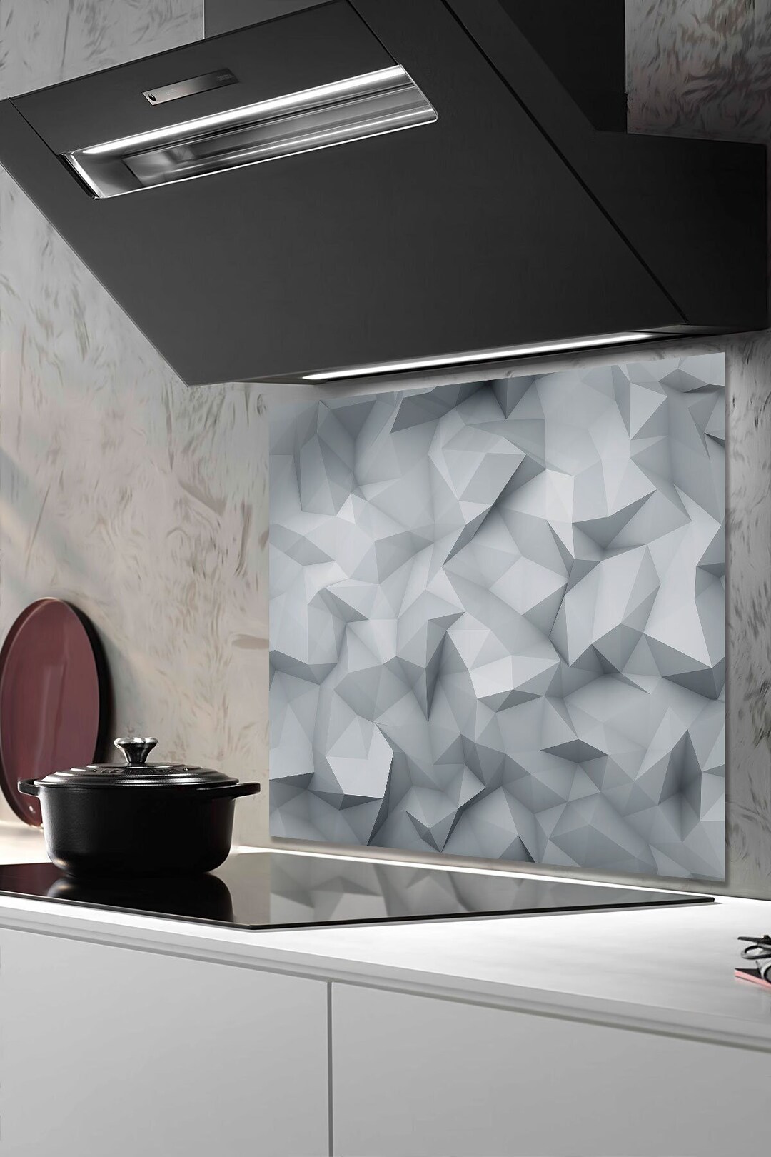Stove Cooker Backsplash Tile-tempered Glass Wall Protection - Etsy