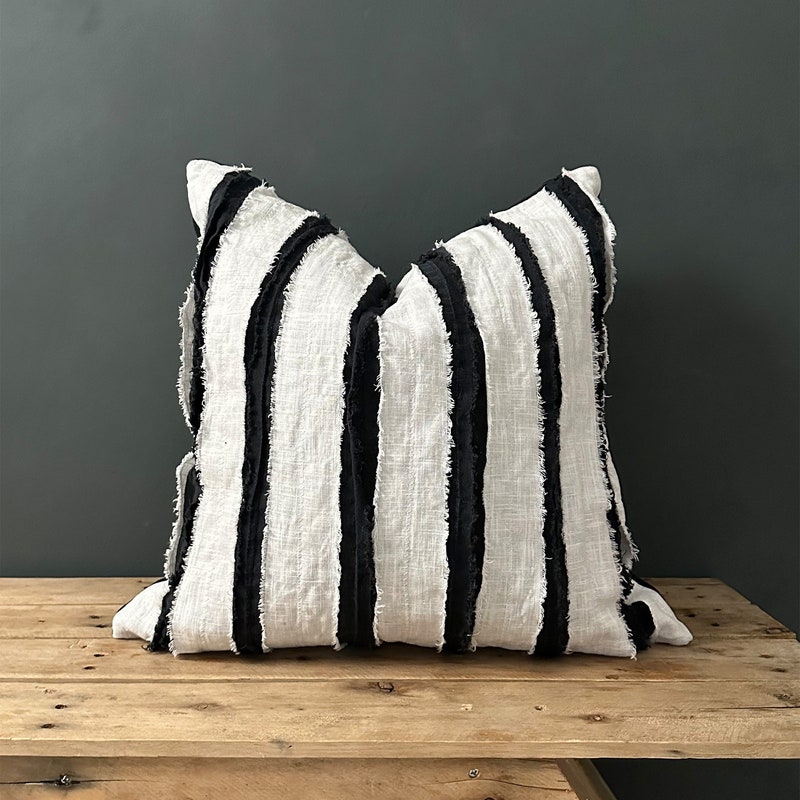 Black White Cushions - Etsy UK