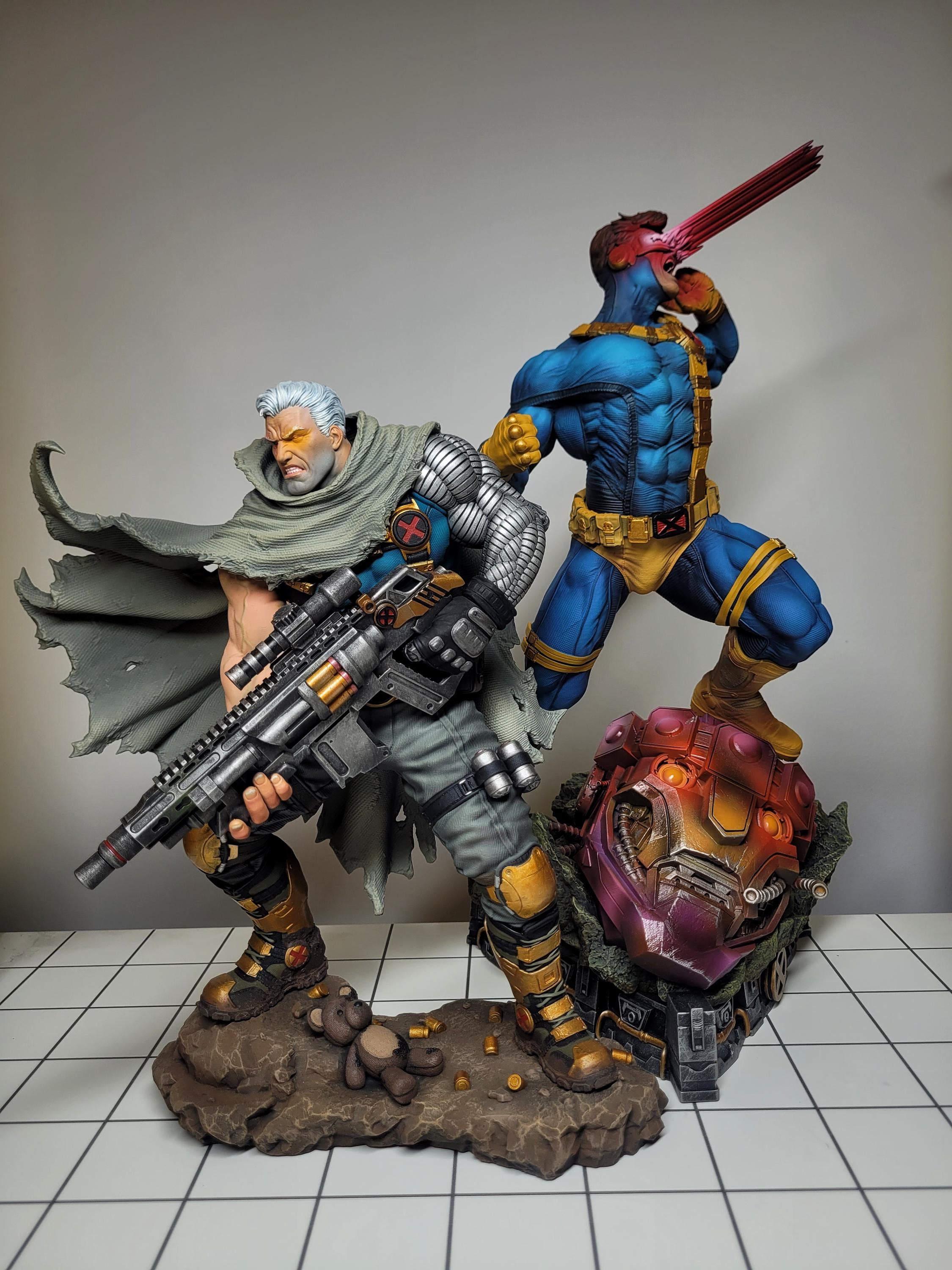 Realistic Cyclops X-men Statue With Laser Blast-highly Detailed Resin ...