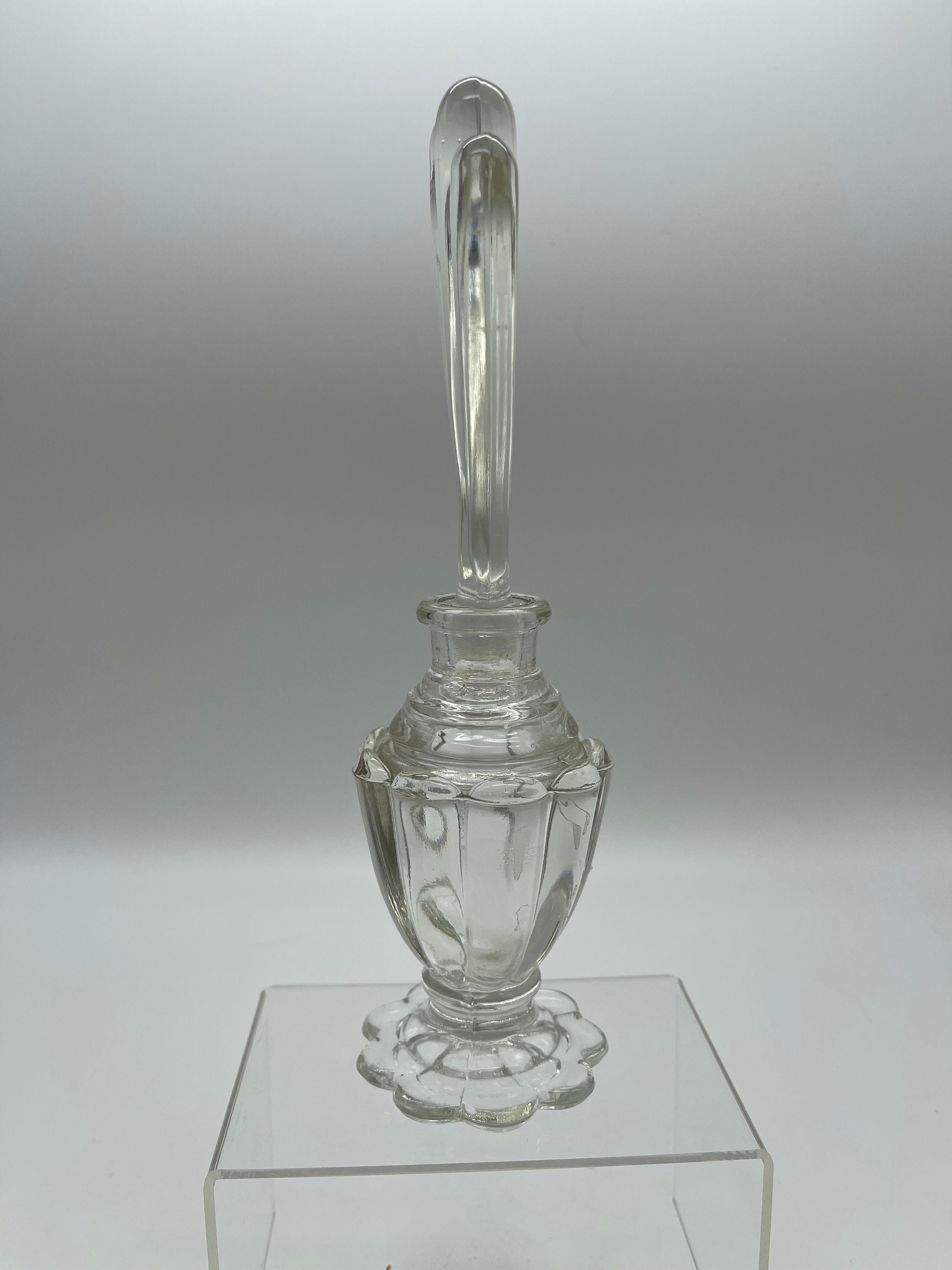 Vintage 1940's Glass Perfume Bottle With Peacock Fantail Stopper - Etsy