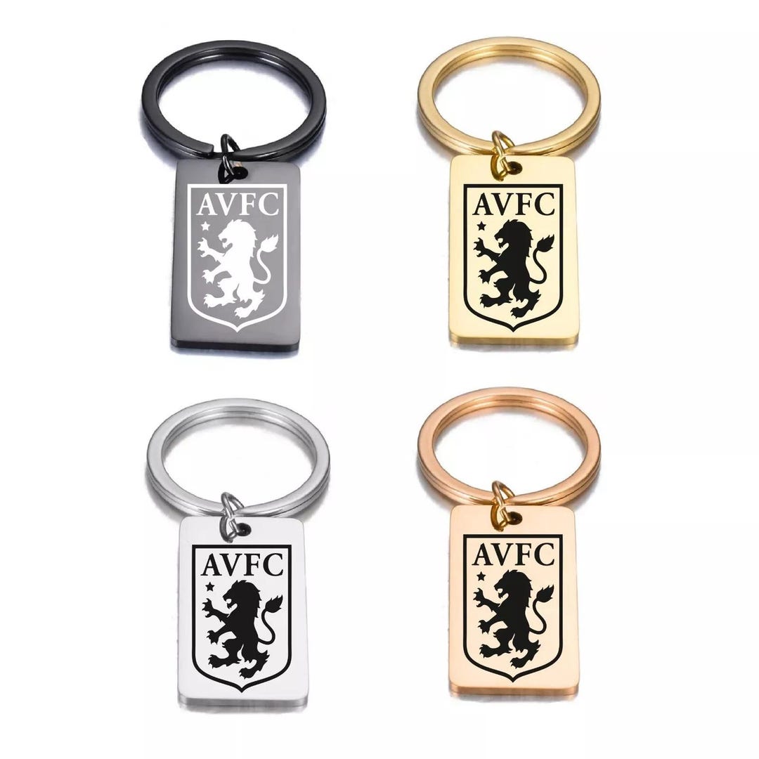 Laser Engraved Football Club Logo Keyrings Personalised Metal Keyring ...