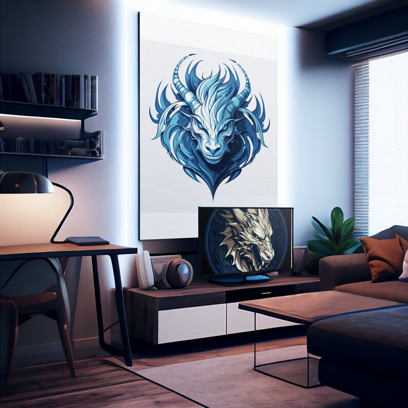 Dragon Head Digital Art Collection - Sublimation and DTF Print-png ...