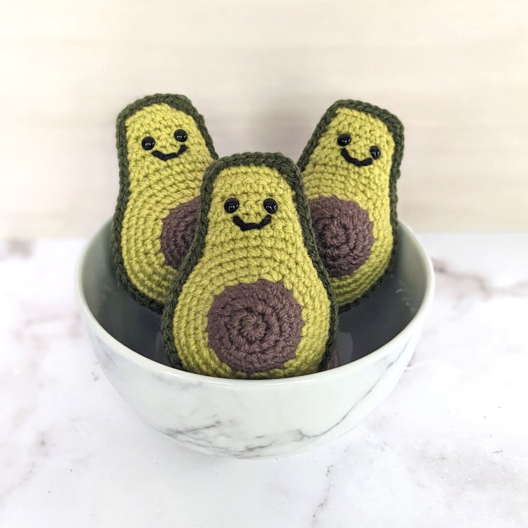 Happy Little Avocado Handmade Crochet Avocado Gift - Etsy