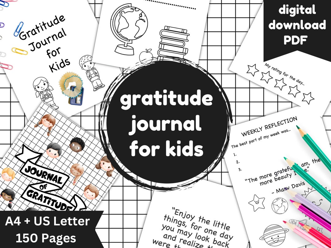 Printable Kids Gratitude Journal Printable Writing Worksheets Printable ...