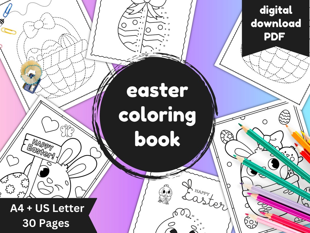Printable Easter Activity Book for Kids | Easter Coloring Pages ...