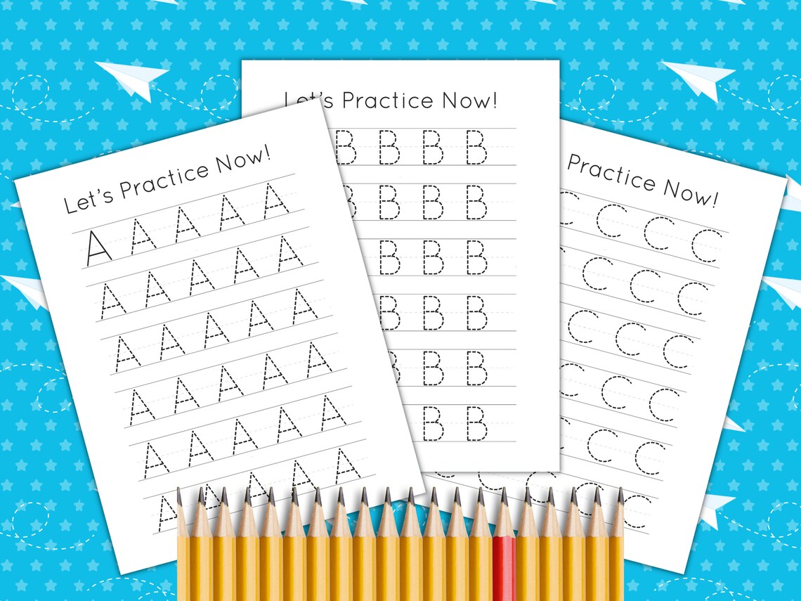 Printable Tracing Alphabet Workbook Preschool Printable - Etsy