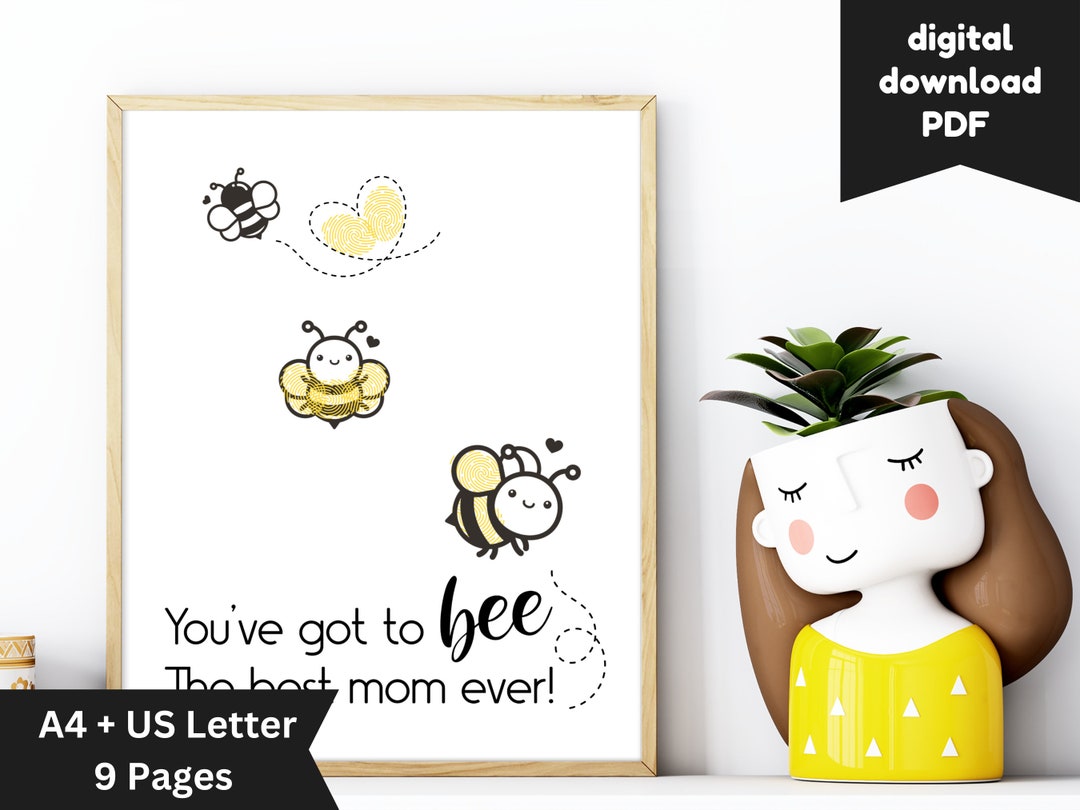 Mother's Day Fingerprint Craft Card | Fingerprint Art | Personalized ...