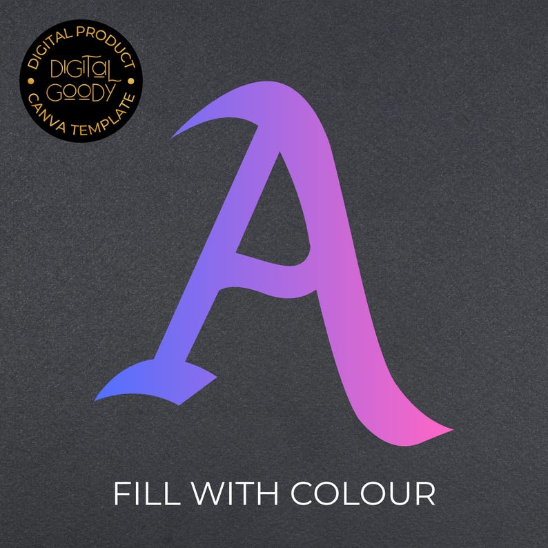 Enchanted Alphabet Canva Frame Bundle Fantasy Letter Frames A-Z ...