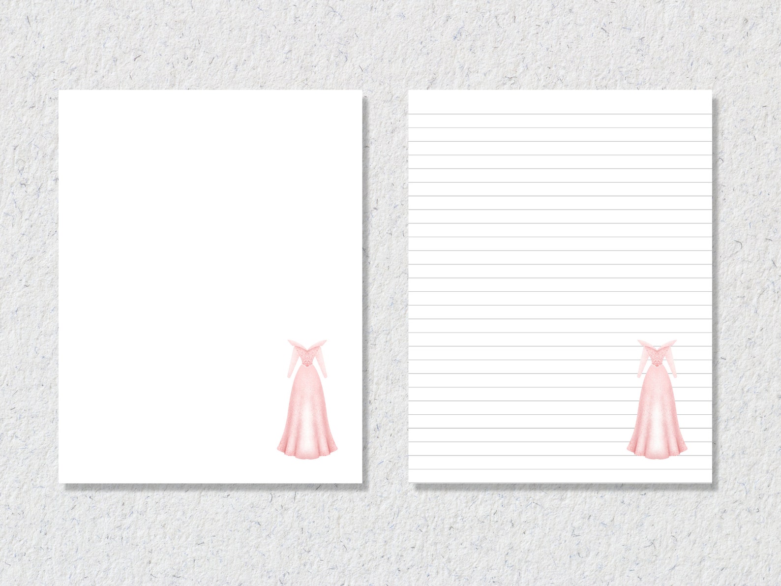 Fairytale Princess Paper Stationery Set | Printable Notepaper | Digital ...