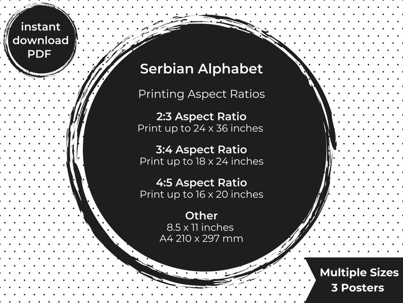 Serbian Printable Cursive Alphabet Wall Art | Nursery Wall Art ...