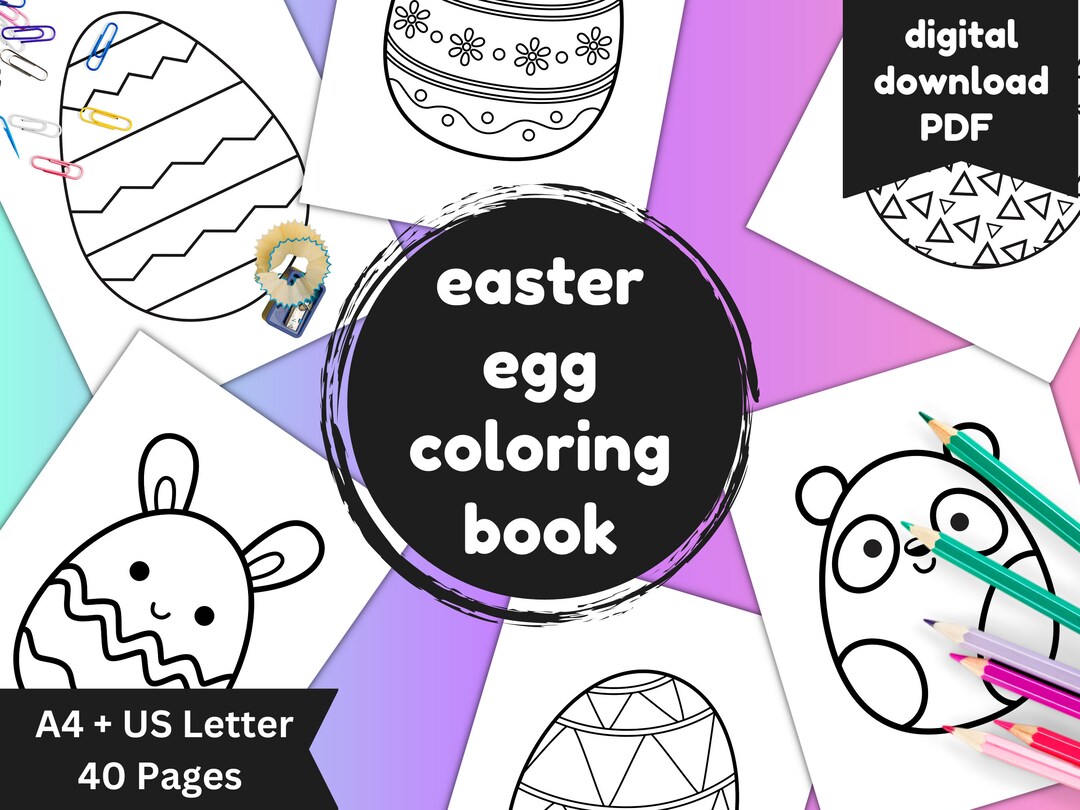 Printable Easter Egg Coloring Book for Kids | Easter Coloring Book ...