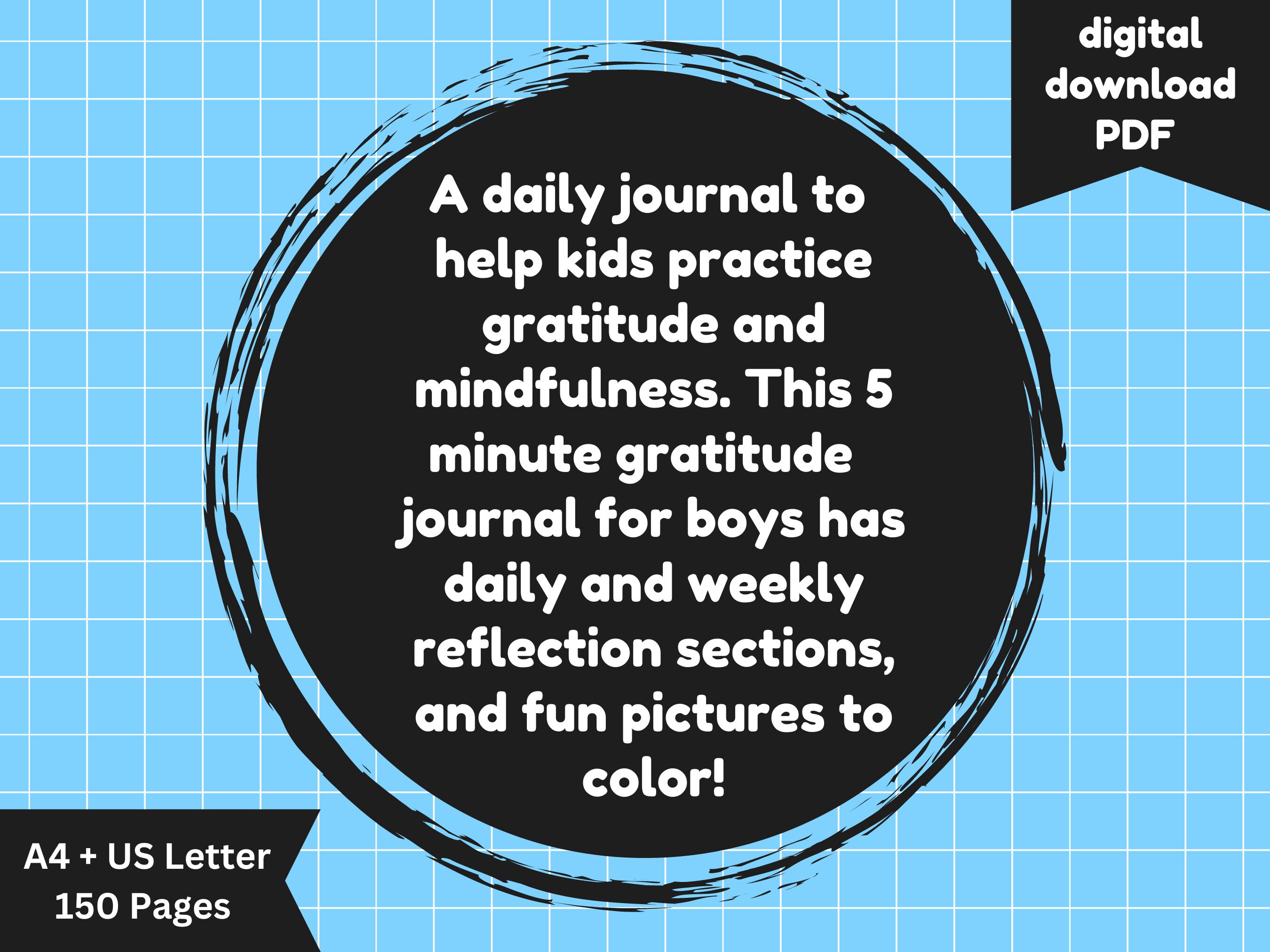 Printable Boys Gratitude Journal Printable Writing Worksheets Printable ...