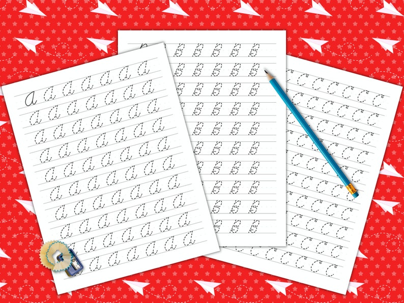 Printable Cursive Tracing Alphabet Workbook Cursive Practice ...
