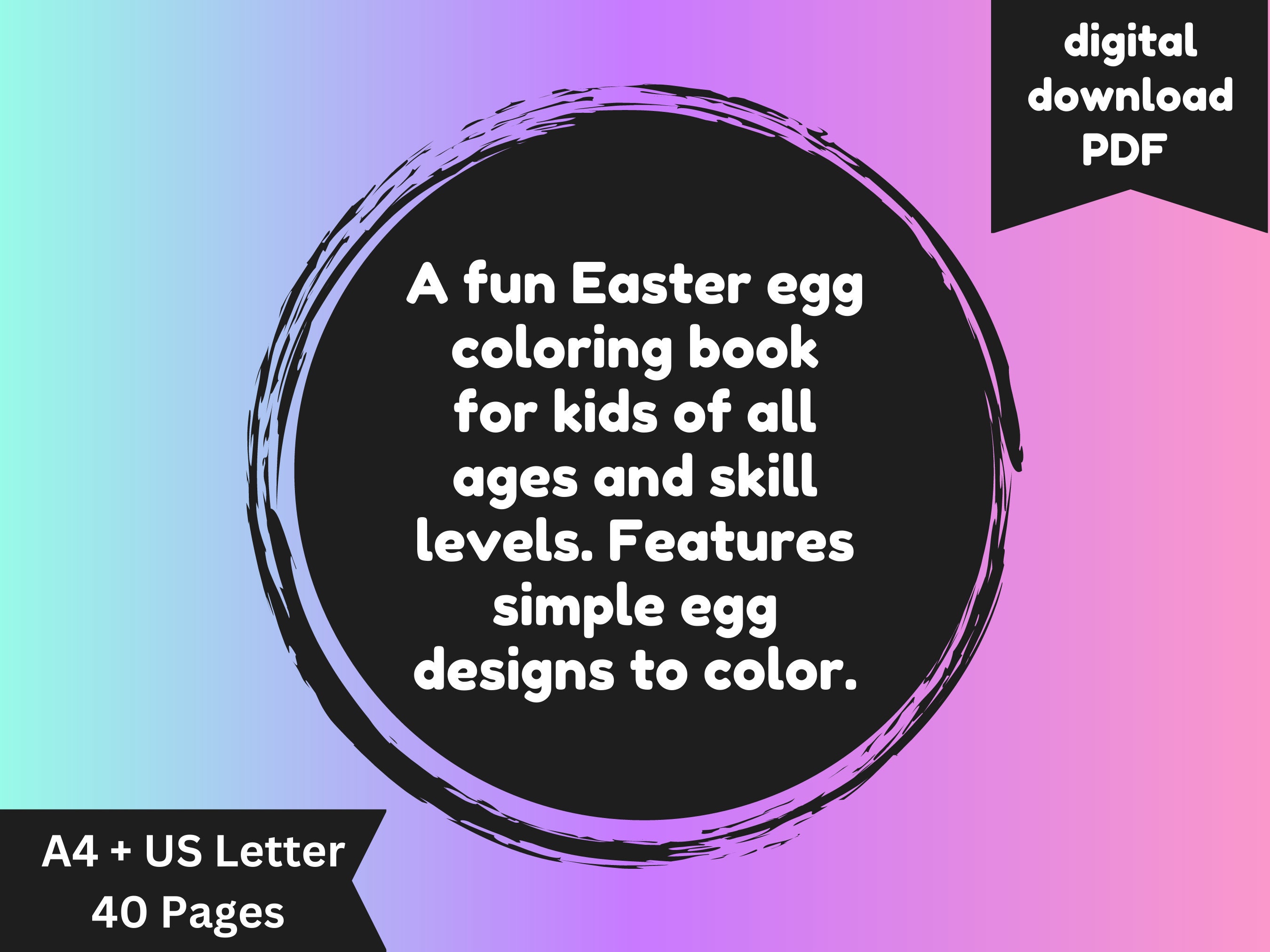 Printable Easter Egg Coloring Book for Kids Easter Coloring Book ...