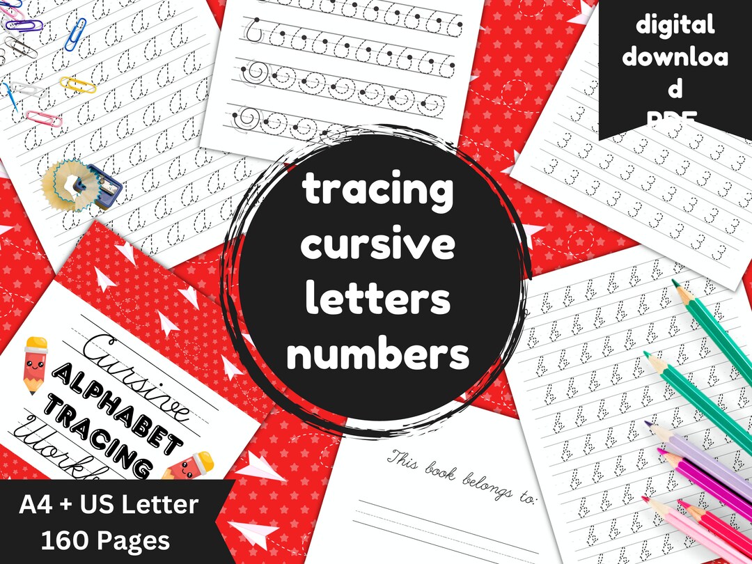 Printable Cursive Tracing Alphabet Workbook | Cursive Practice ...