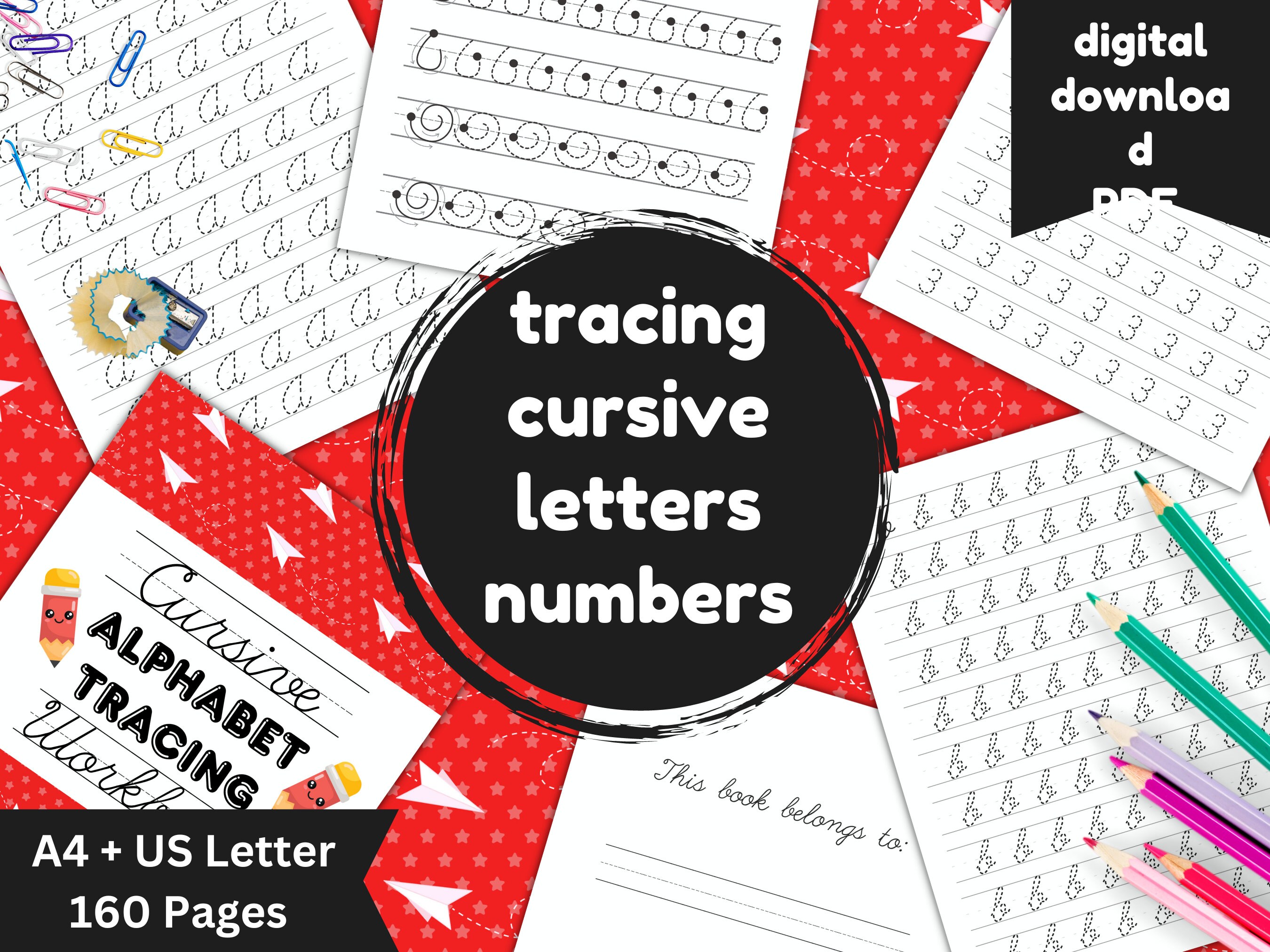 Printable Cursive Tracing Alphabet Workbook | Cursive Practice ...