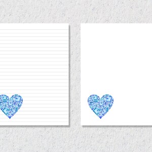 Crystal Gems Paper Printable Stationery Set Jewels Notepaper Digital ...