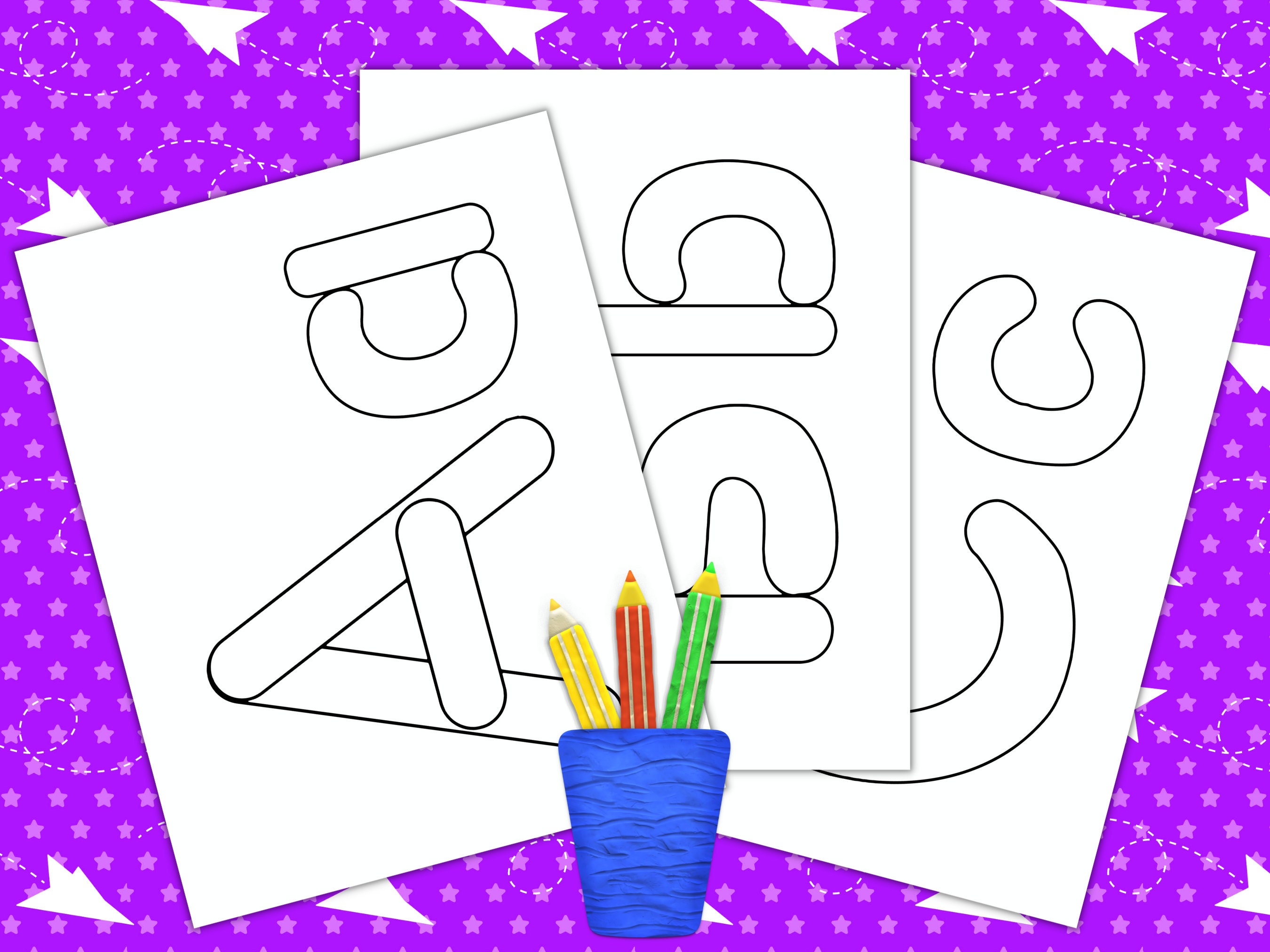 Printable Alphabet Play Dough Mats Preschool Printable Toddler ...