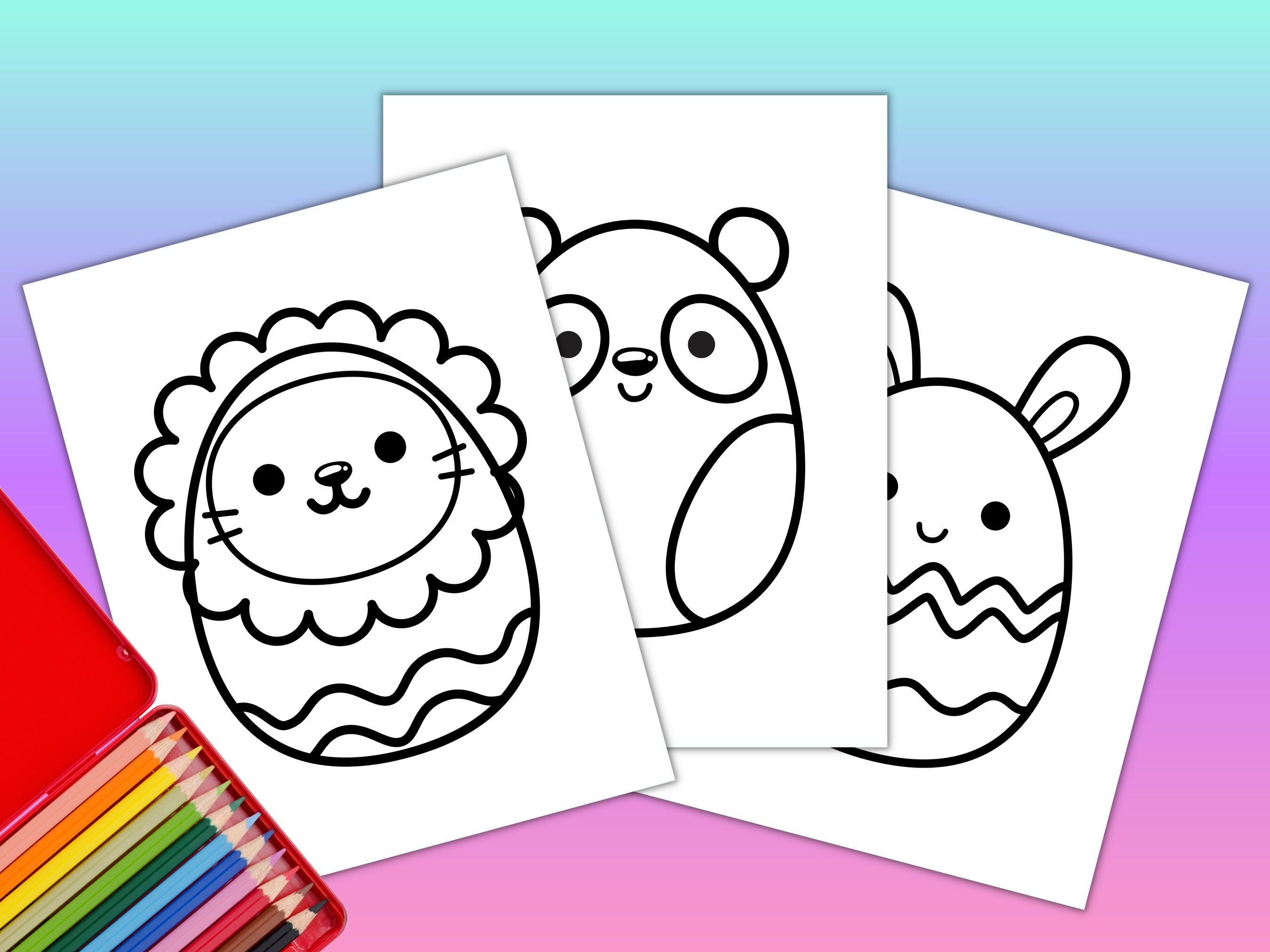 Printable Easter Egg Coloring Book for Kids Easter Coloring Book ...