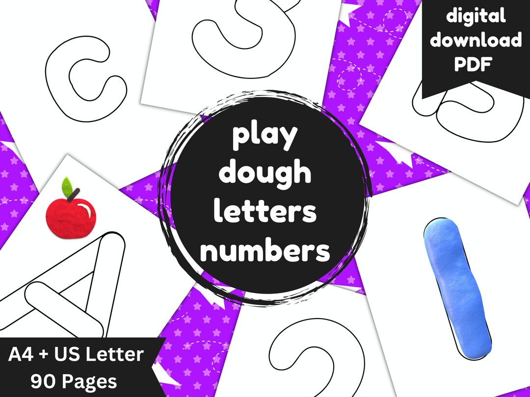 Printable Alphabet Play Dough Mats Preschool Printable Toddler ...