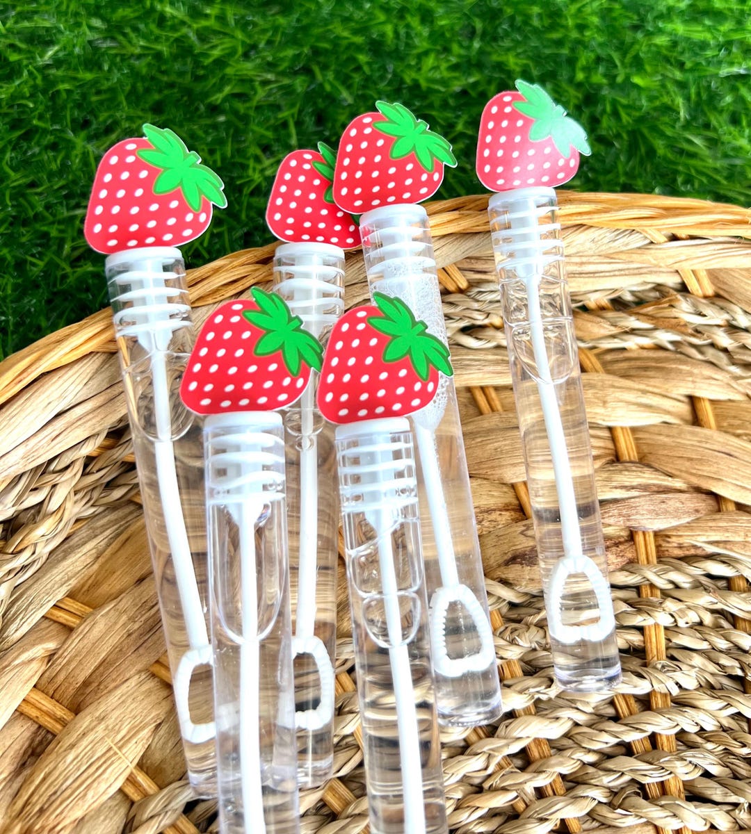 Strawberry Bubble Wands: Berry 1st Birthday Party Favors - Etsy