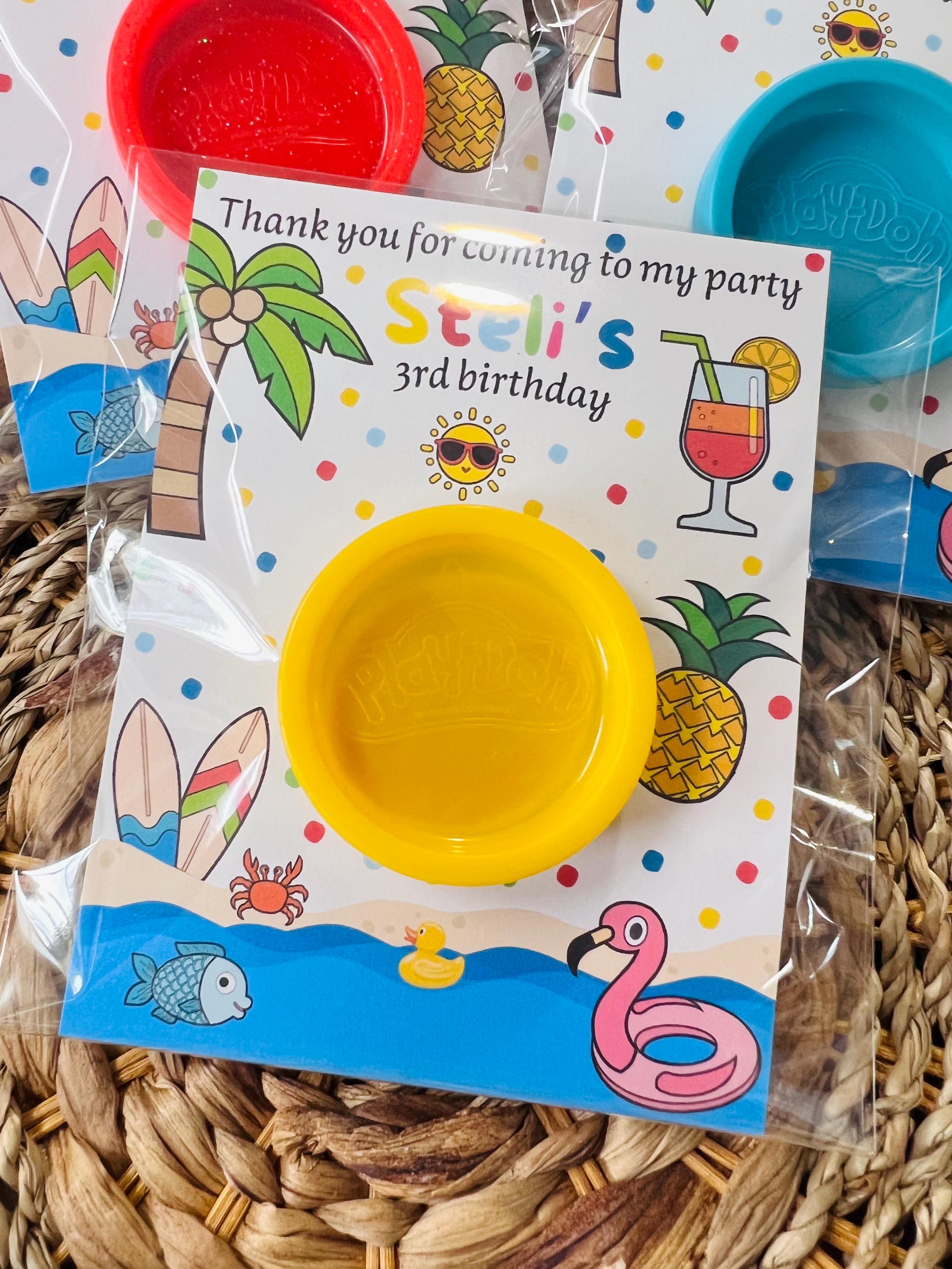 Summer Playdough Party Favor: Personalized Kids Birthday Card - Etsy