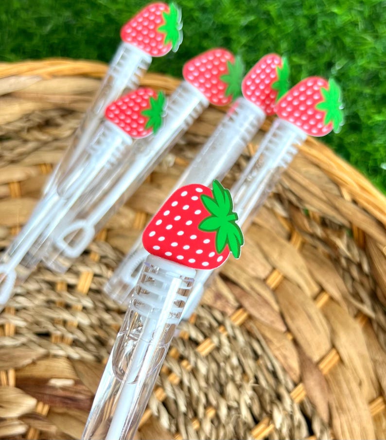 Strawberry Bubble Wands: Berry 1st Birthday Party Favors - Etsy