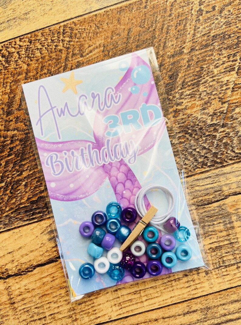Mermaid Birthday Party Favor: DIY Bracelet Kit - Etsy