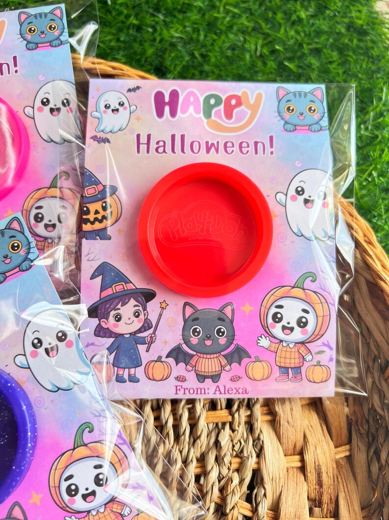 Halloween Play-doh Party Favor Card: Trick or Treat Gift - Etsy