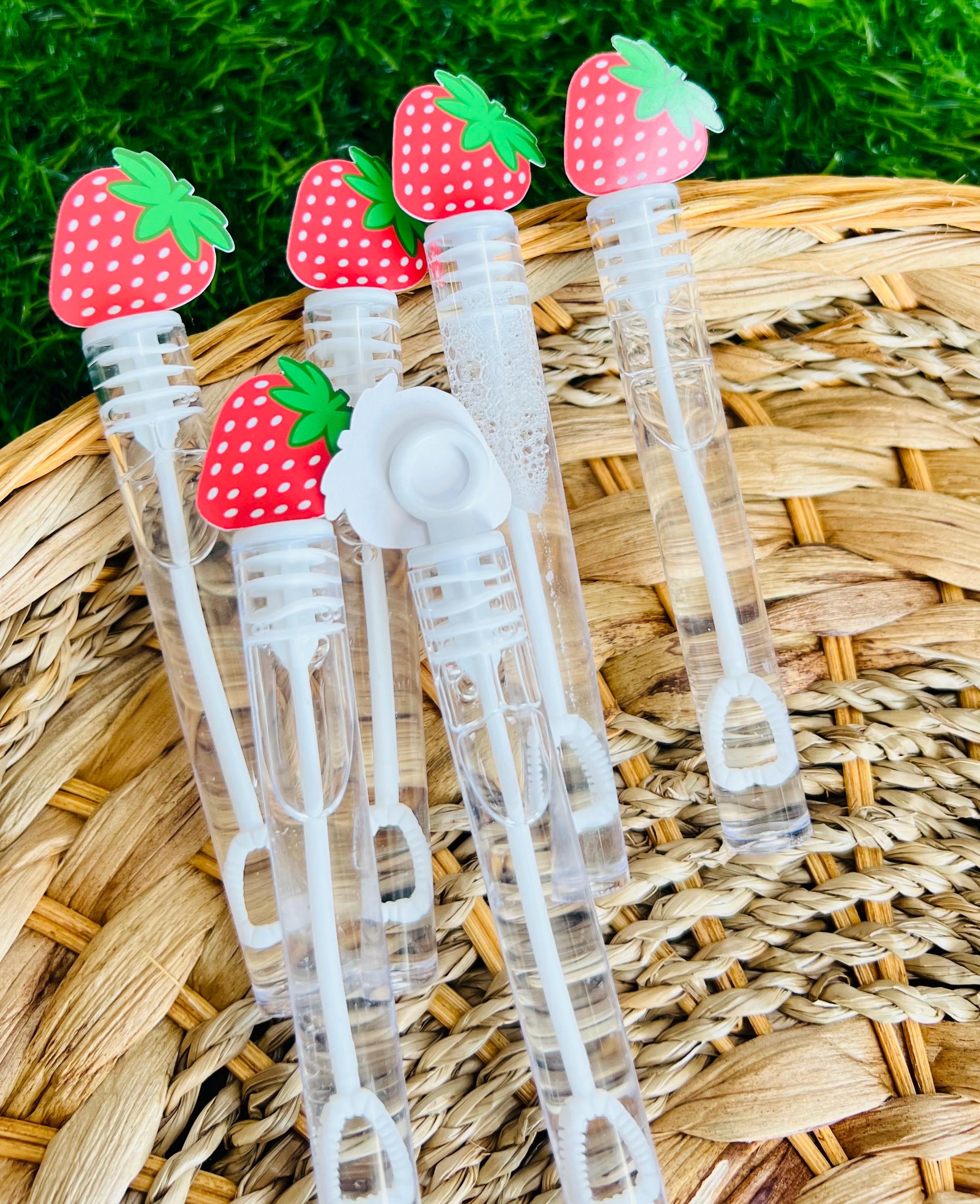 Strawberry Bubble Wands: Berry 1st Birthday Party Favors - Etsy