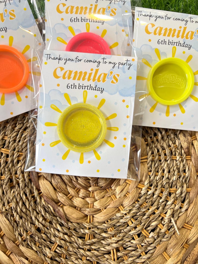 Sun Playdough Party Favor: Personalized Kids Gift - Etsy
