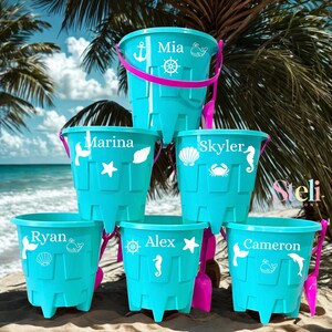 Personalized Beach Bucket With Shovel: Kids Summer Party Favor - Etsy