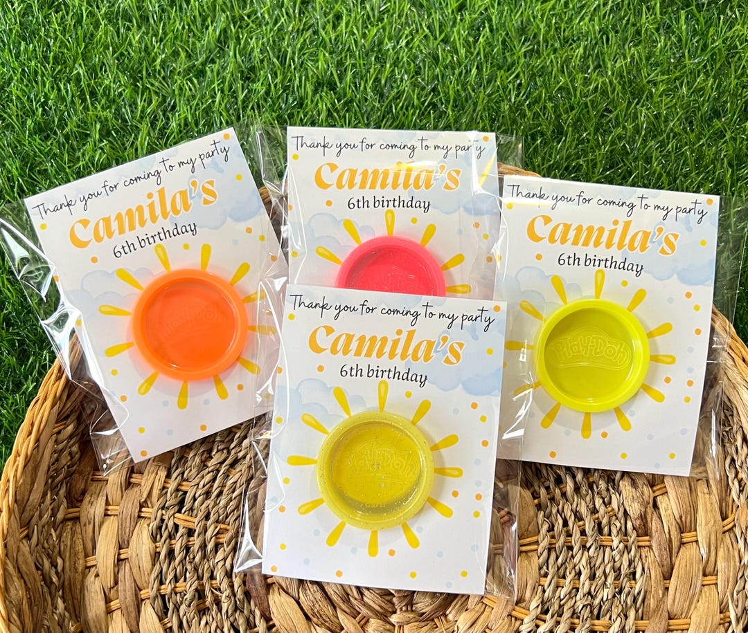 Sun Playdough Party Favor: Personalized Kids Gift - Etsy