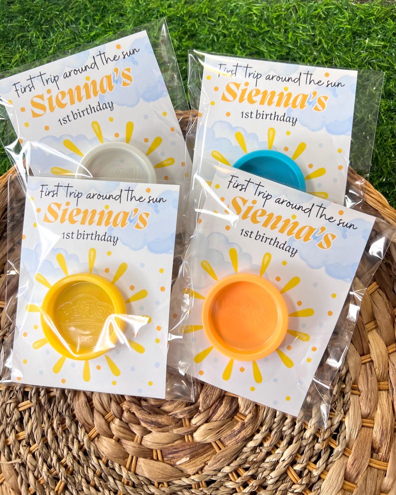 Sun Playdough Party Favor: First Trip Around the Sun, Sensory Gift - Etsy