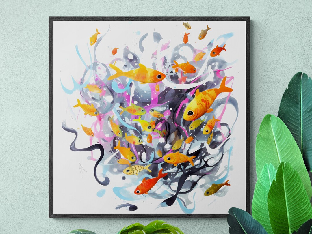 Golden Fish Wall Art to Enhance Your Home Décor With Elegance 10 - Etsy