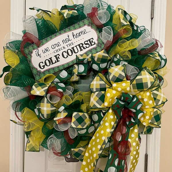 Golf Wreath - Etsy
