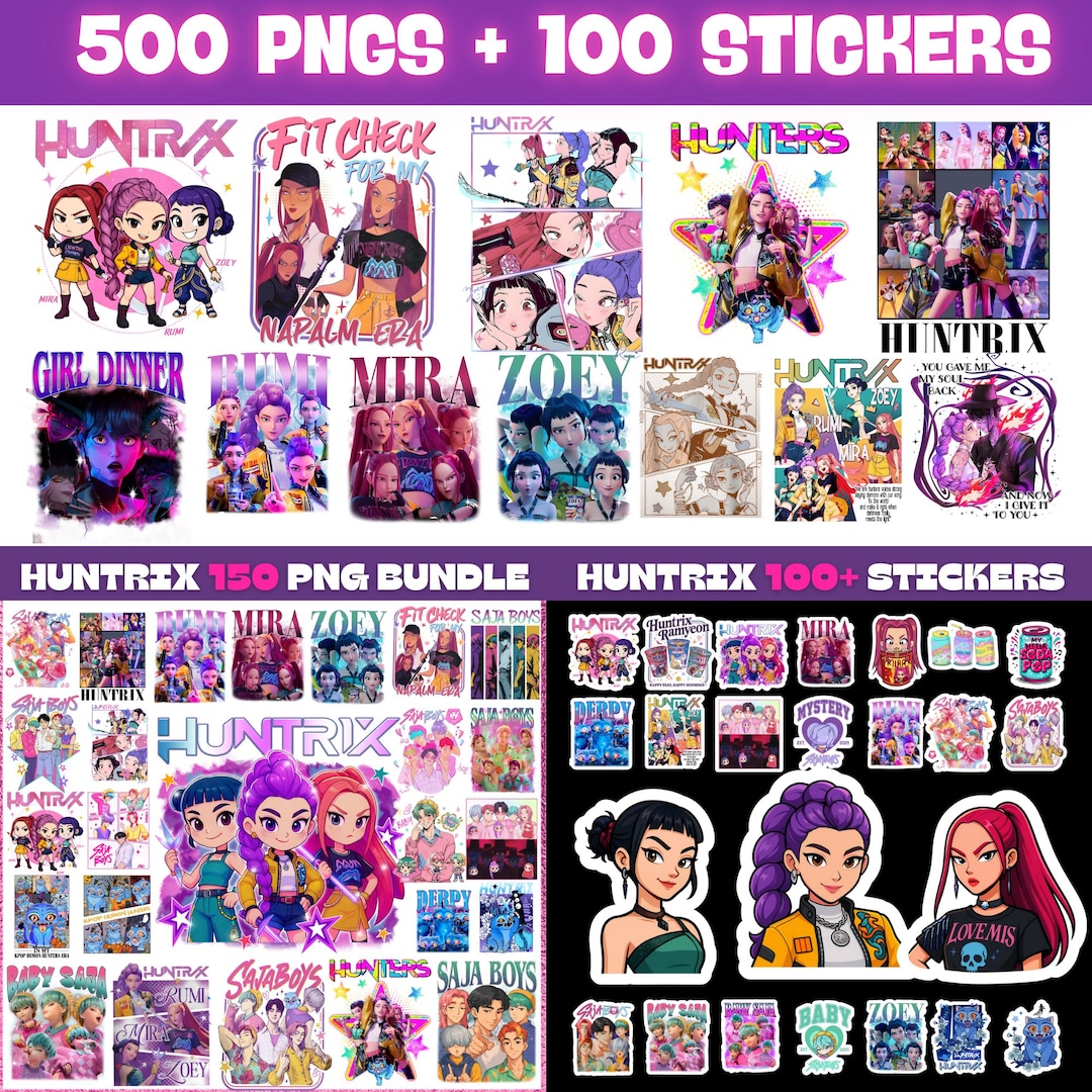 Kpop Birthday Party Bundle, Huntrix & Saja Boys Party Theme, Canva ...